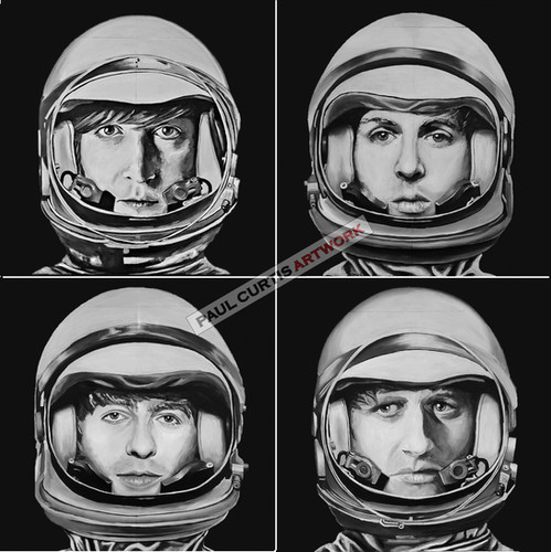 Astro-Beatles. The Beatles in Space! Print Selection | Paul Curtis Artwork