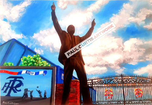 Johnny King Statue Prenton Park TRFC Print | Paul Curtis Artwork