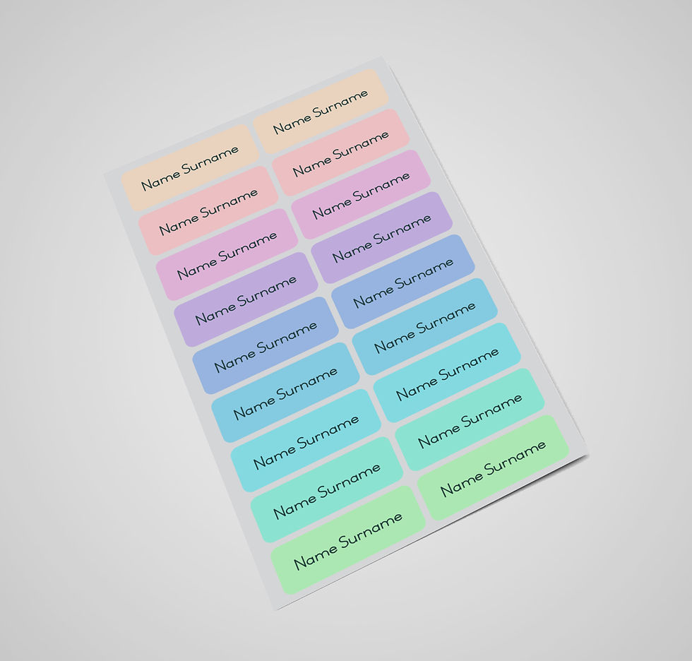 Multi-Purpose Labels (Neon Pastel) | Sticker Studio