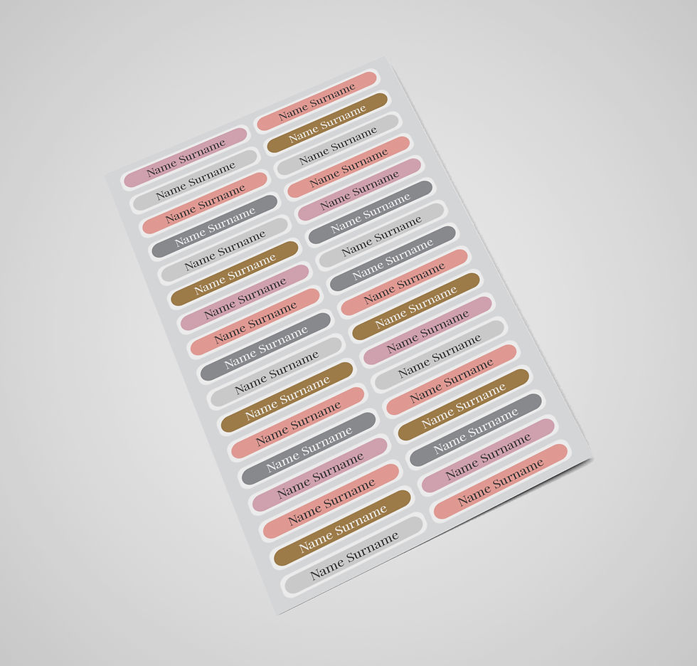 Pencil Labels (Gold & Glitter) | Sticker Studio