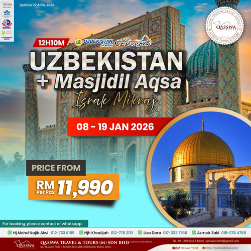 UZBEKISTAN + MASJIDIL AQSA | QASSWA TRAVEL & TOUR