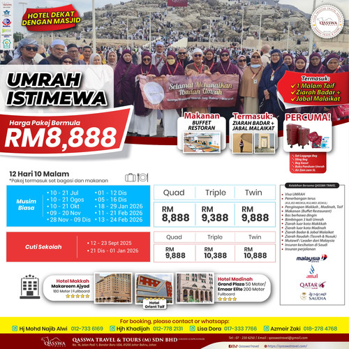 UMRAH ISTIMEWA | QASSWA TRAVEL & TOUR