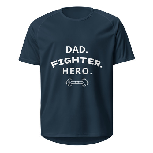 Dad. Fighter. Hero. Dri Fit Shirt | Beat Parkinson New
