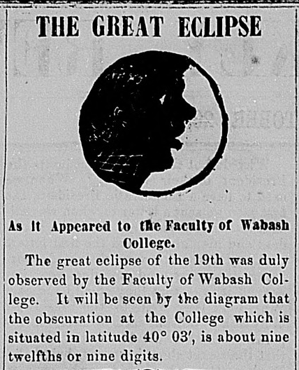 1865 Solar Eclipse Excitement in Indianapolis