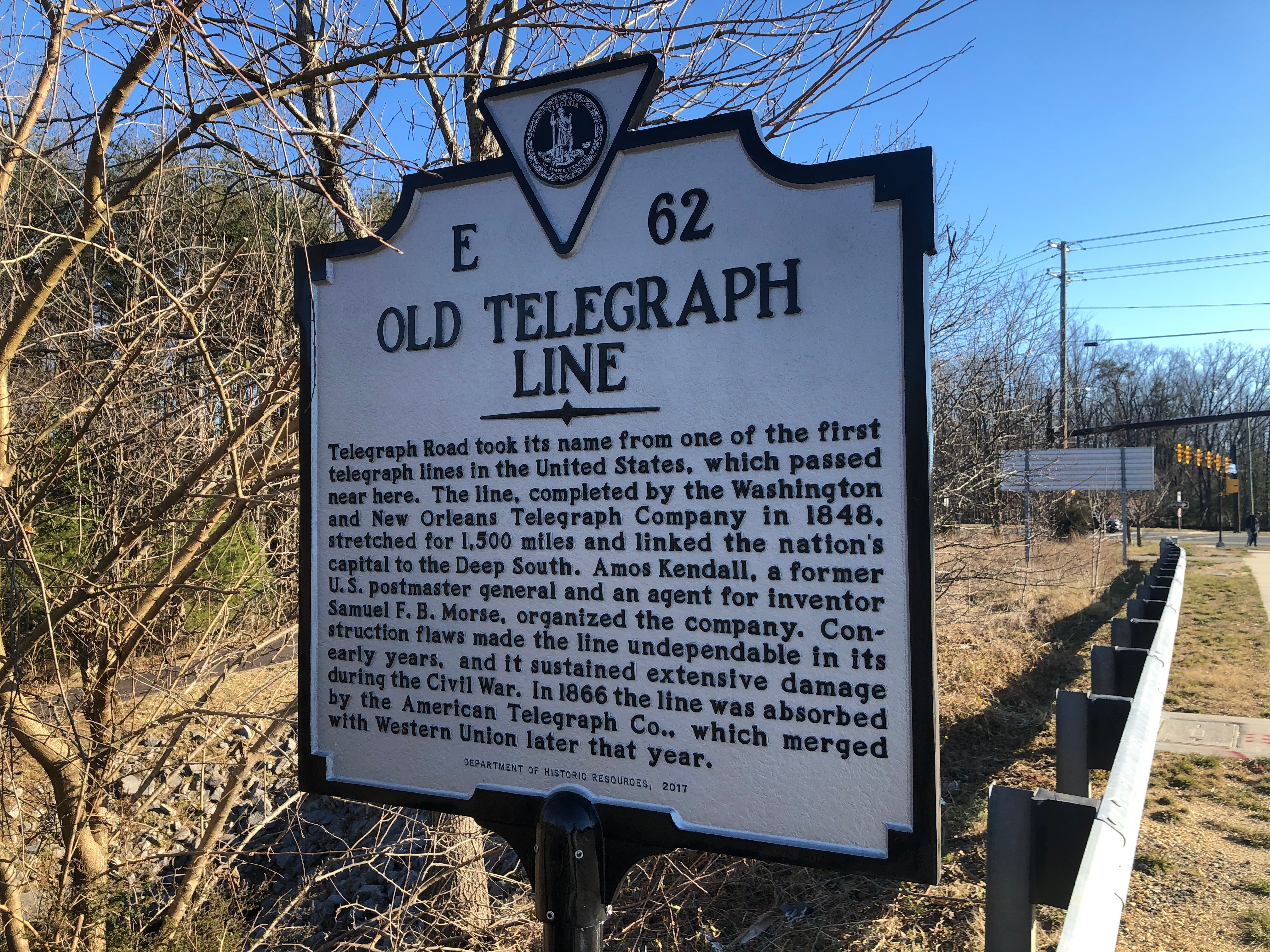 Old Telegraph Line (2017 Historical Marker) | Franconia History