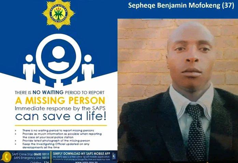Zamdela SAPS searching for missing 37-year-old man