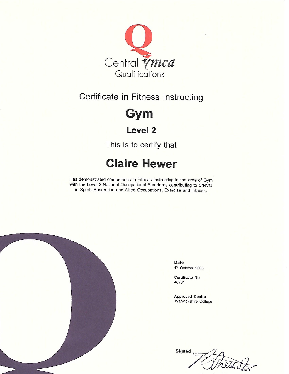 Qualifications | fit2burst