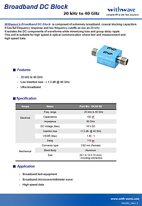 Broadband DC Block | withwave