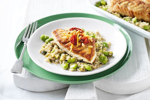 White Fish with Broad Bean Quinoa | Easy Meals Japan