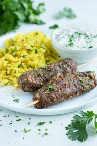 Lamb Kofta with low carb garlic rice (carbo) | Easy Meals Japan