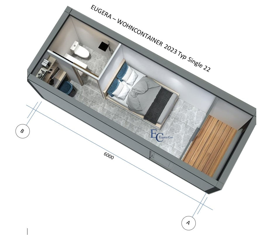 Exklusive Wohn-Container / Typ Single 22 - Single 23 - Doppel Cont. Typ ...