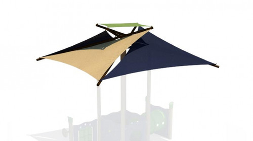 Square Pinwheel Modular Playground Shade | Let's Play Rec