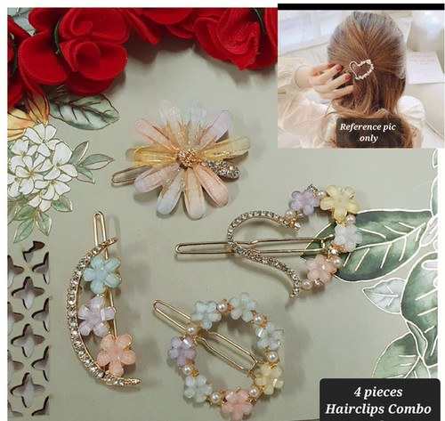 Cute Korean Clips Combo of 4 | Fusion Vogue