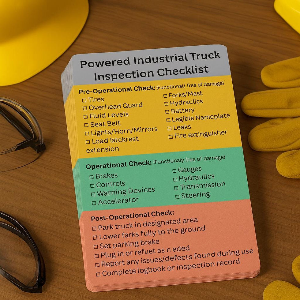 Forklift Inspection Dry Erase Sticker | SafetyRiot