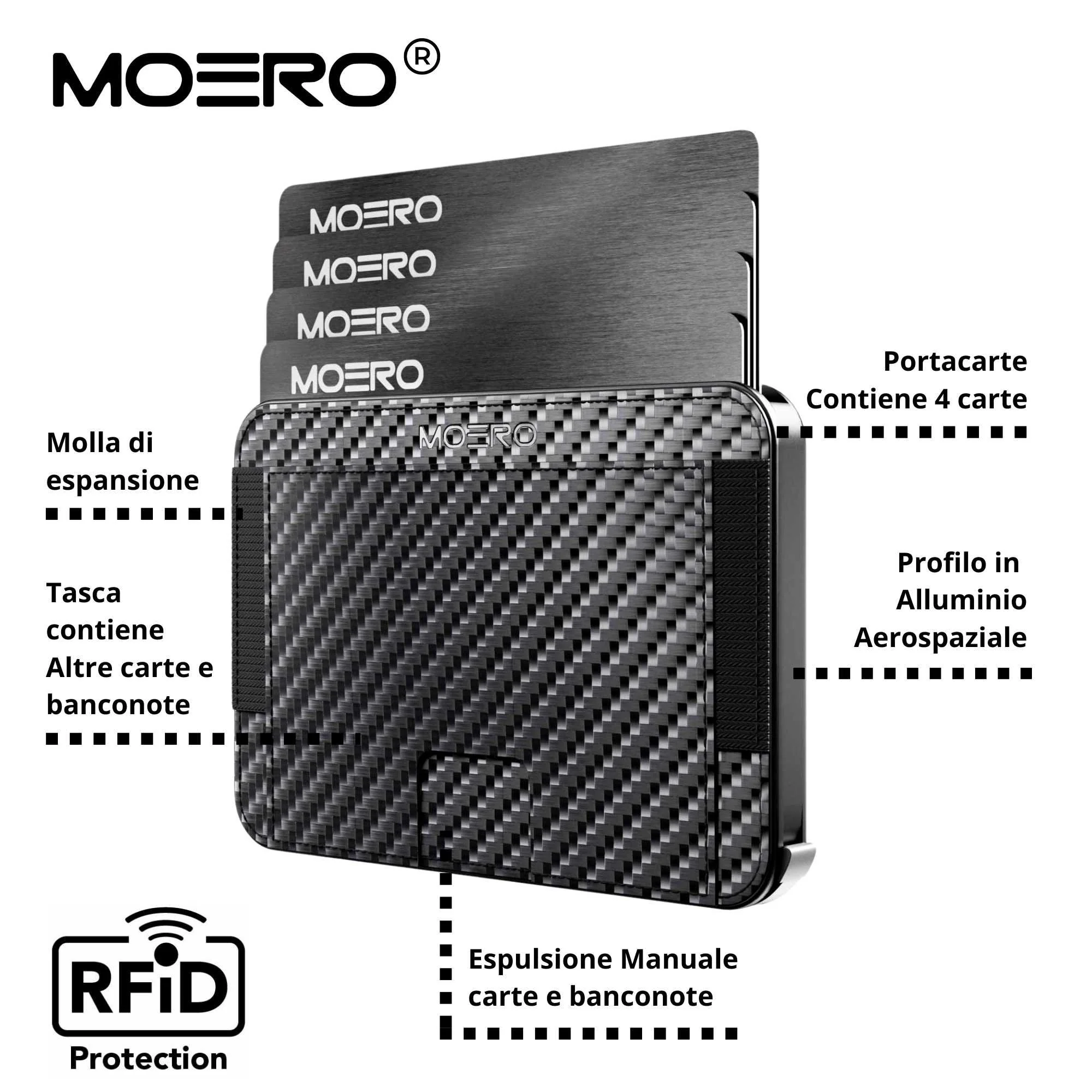 Moero M2 PRO Carbon abbinabile a smartphone Magsafe