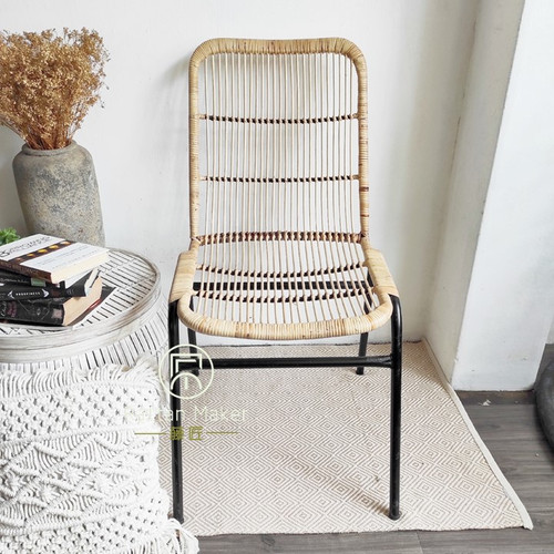 Rattan Rest Chair / Metal Frame / Egg Chair / Dining Chair / Interior ...