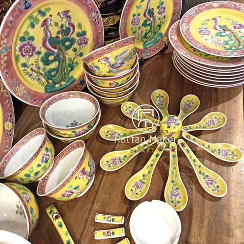 Peranakan Baba Nyonya Handmade Handcrafted Ceramic Porcelain Tableware ...