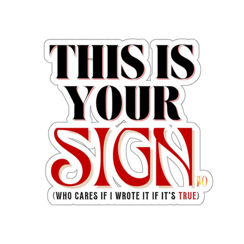 SIGNS WHO CARES Sticker | TEMO