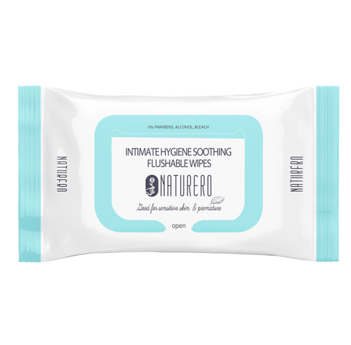 Intimate Hygiene Soothing Flushable Wipes | naturero
