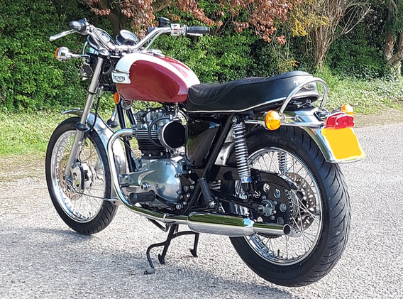 Custom Triumph T140 Street Scrambler Desert Sled -From