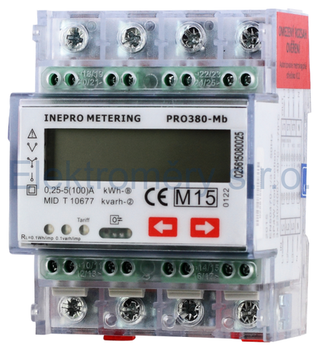 Inepro Meter 3f PRO380-Mb x/5A M-Bus | AC-HW