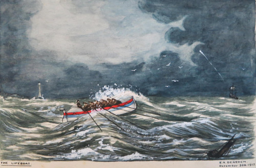 1917 Painting of an RNLI Lifeboat