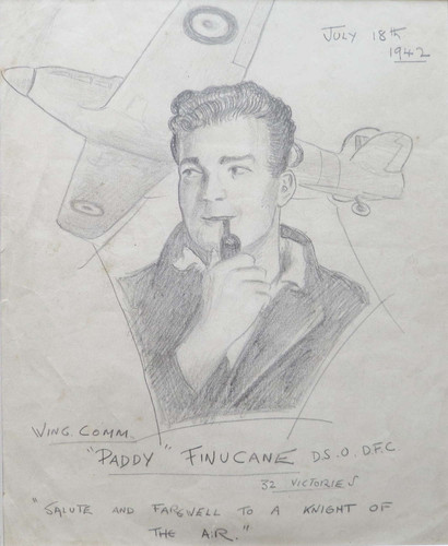 1942 Paddy Finucane Pencil Portrait