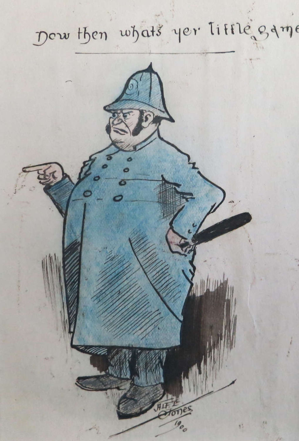 1900 Victorian Policeman Painting