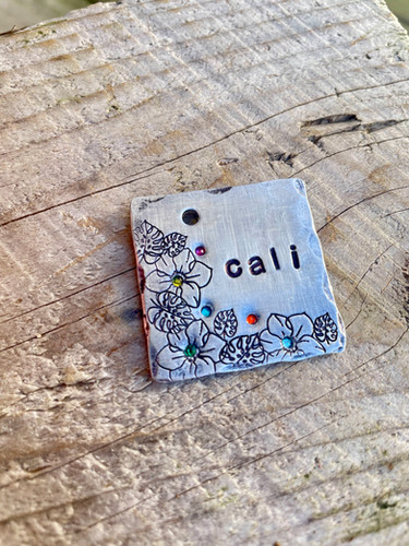 Tropical Glow - Crystal Gem Tag in Aluminum | thecopperpoppy