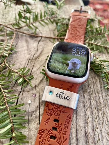 Personalized Watch Band Charm / Smartwatch Cuff | thecopperpoppy