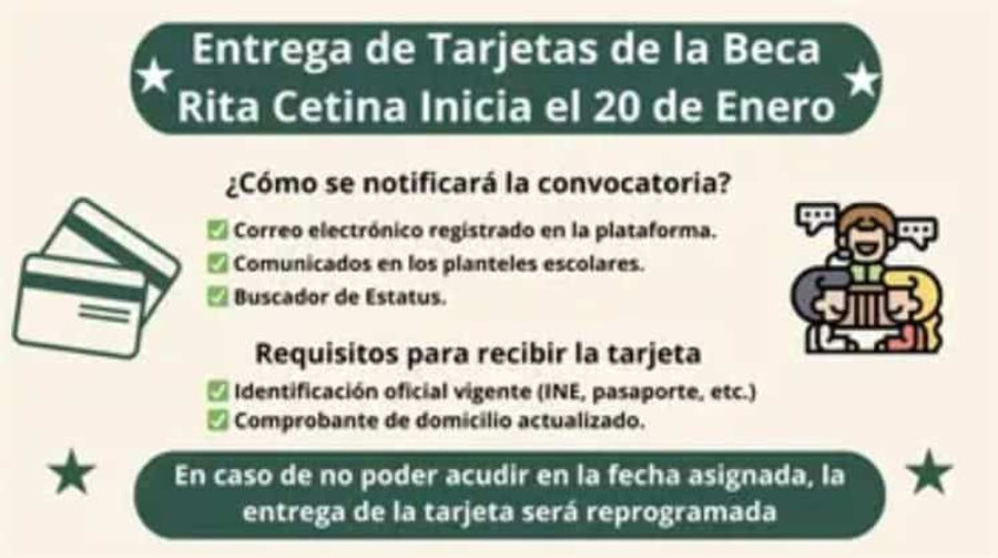 INICIA ENTREGA DE TARJETAS DE LA BECA RITA CETINA EN ENERO DE 2025https ...