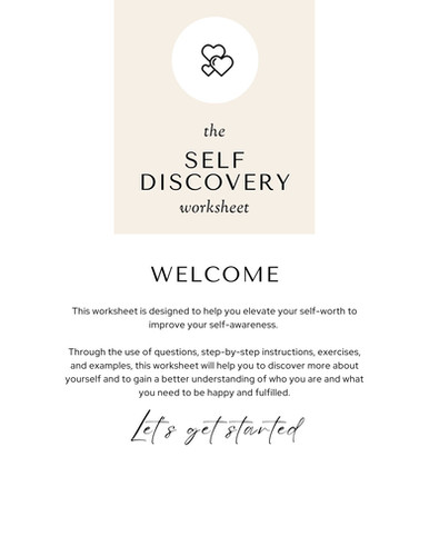 Self-Discovery Worksheet | The Pocket Therapist