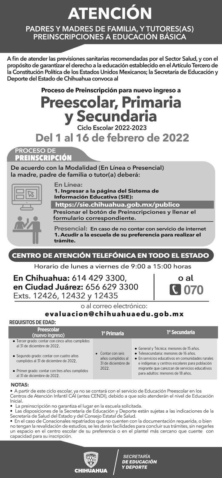 En Parral prácticamente se ha logrado el 100% de preinscripciones ...