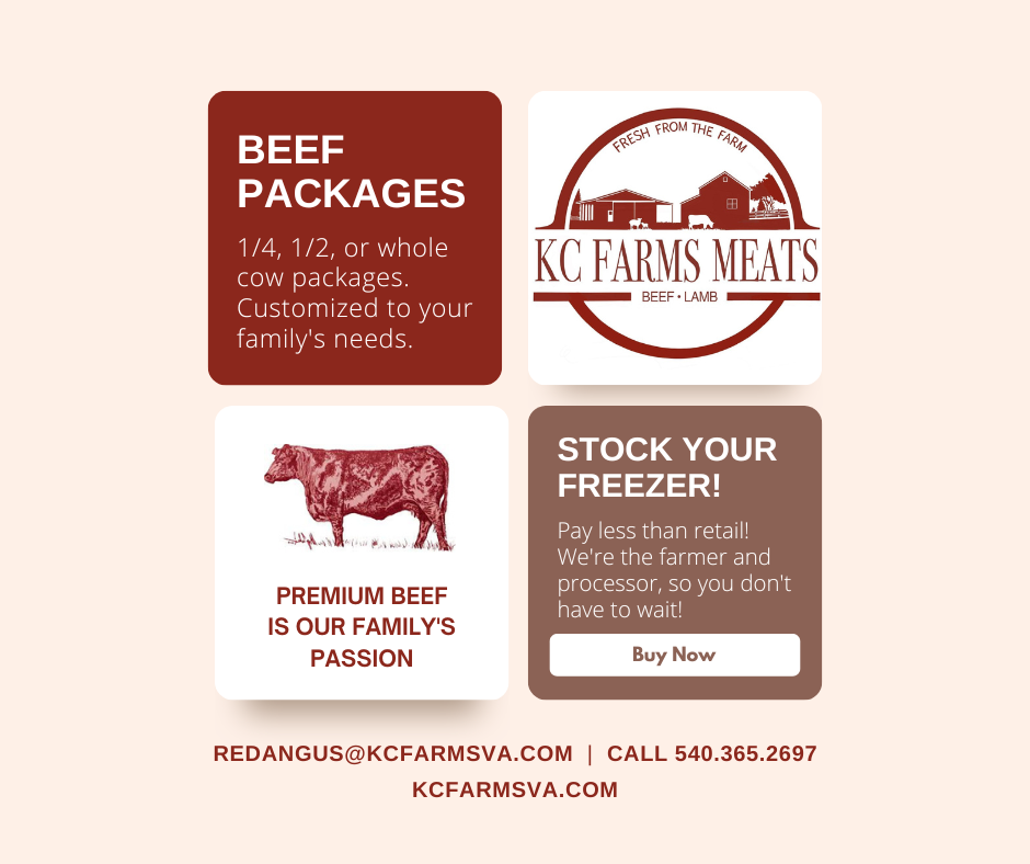 Premium Beef Packages For Sale | KC Farms Virginia | Local Family Farm