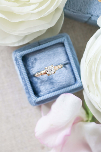 Lise Diamond Solitaire Engagement Ring in 14ct Gold | Miss Foxine Couture