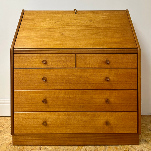 Mid century teak Nathan bureau cabinet | urbn nest