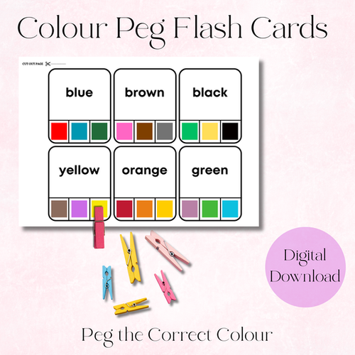 Colour Peg Flash Cards | My Site