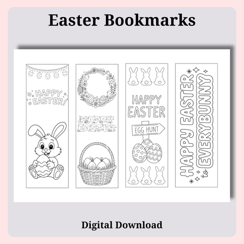 Easter Bookmark Printable for Kids | Colour Your Own Easter Bookmarks ...