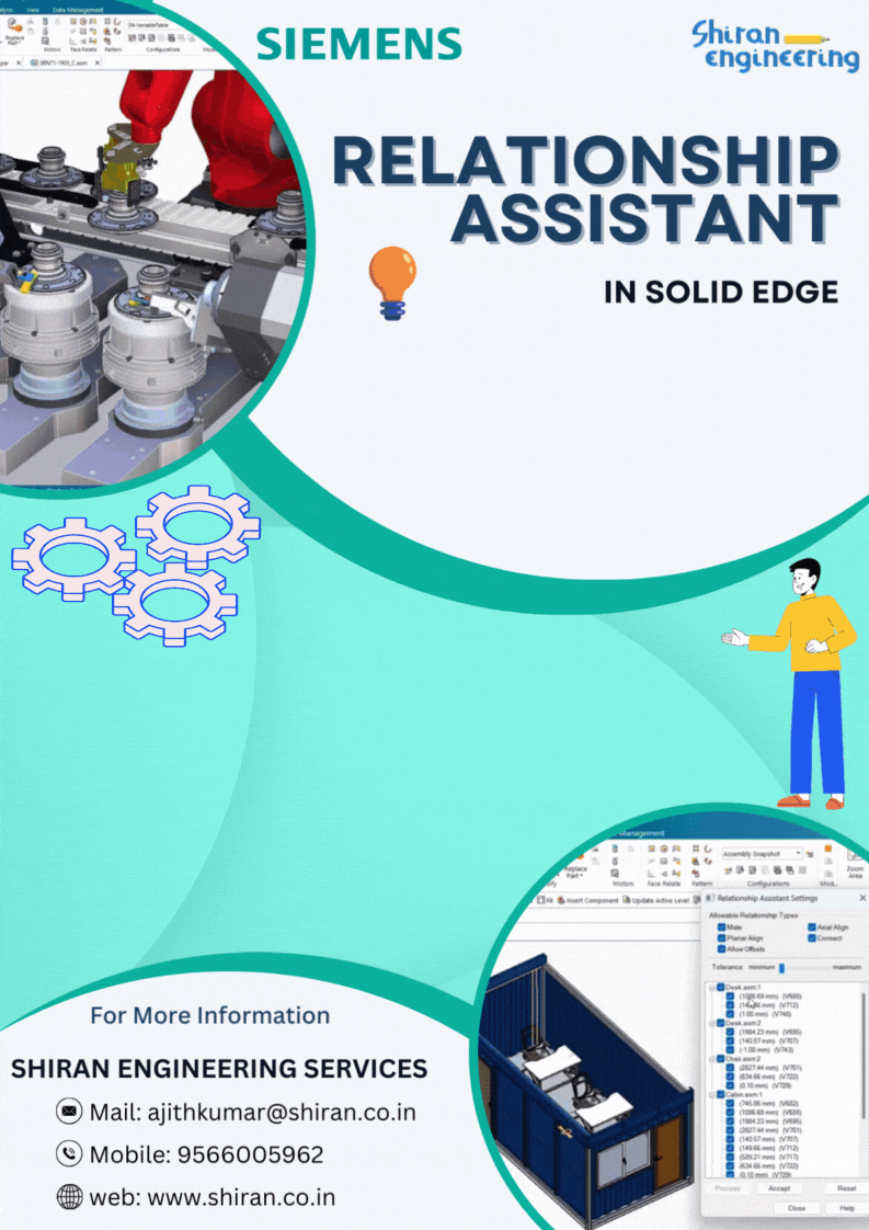 🚀 Unlock Design Efficiency with Assembly Relationship Assistant in Solid Edge!