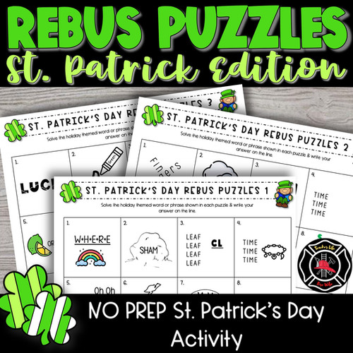 Brainteaser Rebus Puzzles - St. Patrick's Day Edition | Teacherlife ...