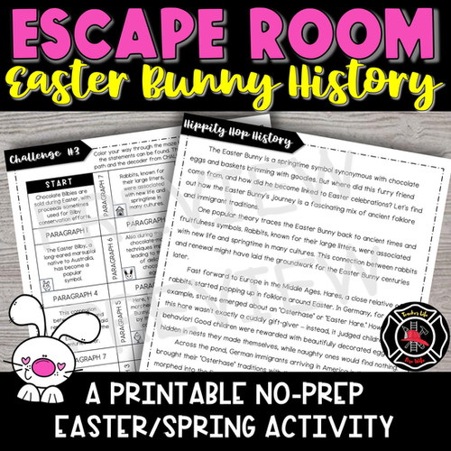 Easter Bunny History ESCAPE ROOM - Reading Comprehension - Easter ...