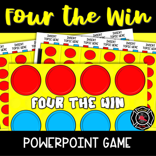 Four the Win - Commercial Use PowerPoint Game Template | Teacherlife Firewife