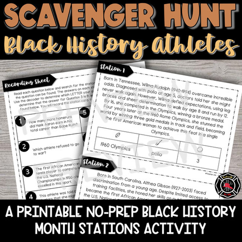 Black History Month SCAVENGER HUNT STATIONS - Reading Comprehension ...