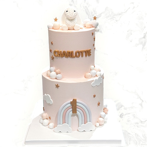 Sweet Pinky Bunny Cake With Pastel Rainbow | My Site