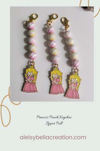 Princess Peach Zipper Keychain | Aleisy Bella