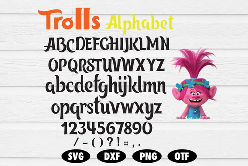 Trolls Font svg, Trolls letters svg, Trolls alphabet svg, Font svg ...