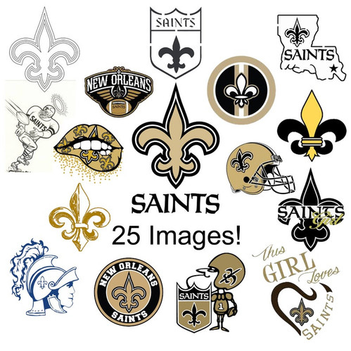 New Orleans Saints SVG and PNG Bundle 25 Images NFL Logo Cricut Image ...