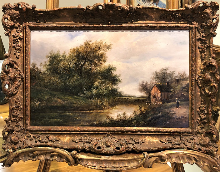 OLD FINE Original Antique 19th Century British OLD MASTER OIL PAINTING ...