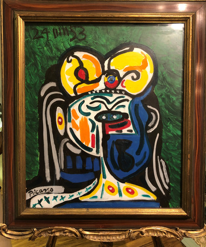 OLD MASTER PICASSO LARGE PANEL OIL PAINTING 20th CENTURY FRAMED | mysite