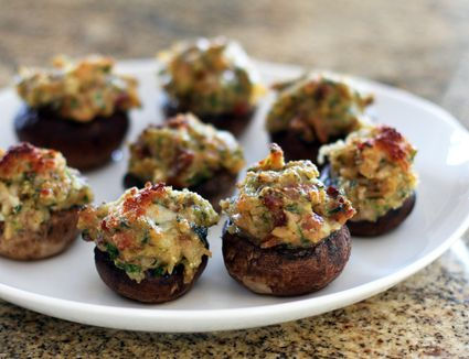 Peconic Escargot Stuffed Mushrooms
